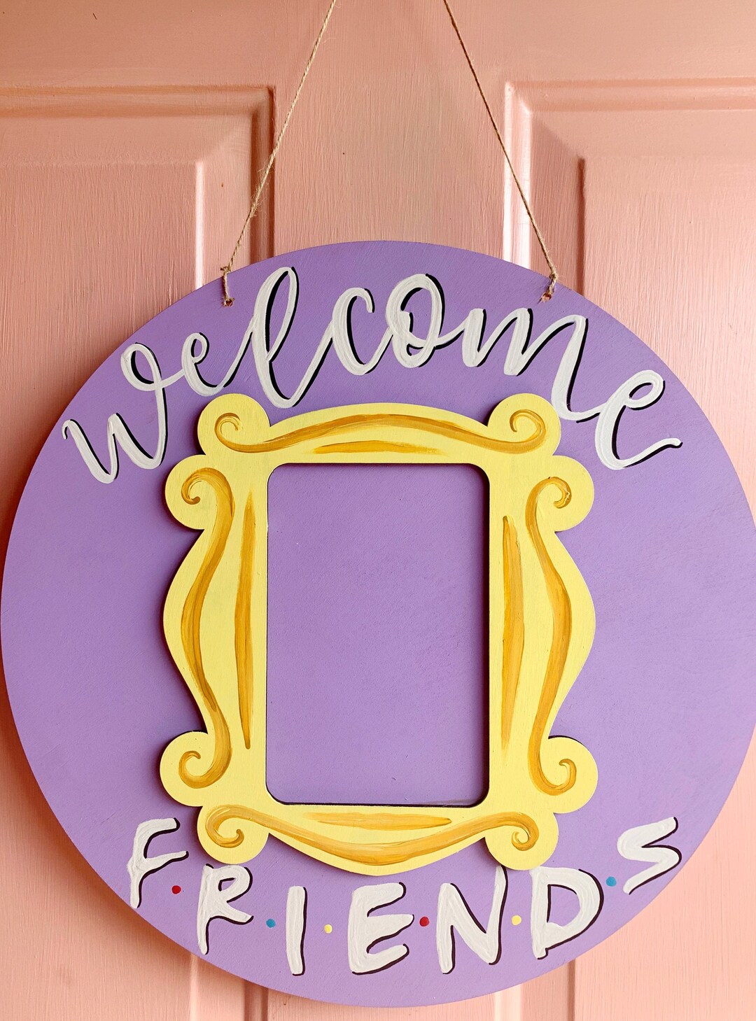 Welcome Friends Door Hanger, Monica's Apartment Door Hanger, Friends TV ...