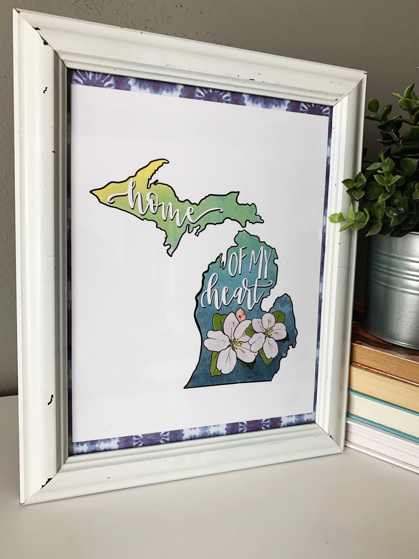 Watercolor Michigan Art Print Physical Art Print Michigan - Etsy