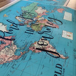 Hand Lettered Map Poster, Map Decor, Custom Map, Nursery Decor, Travel ...