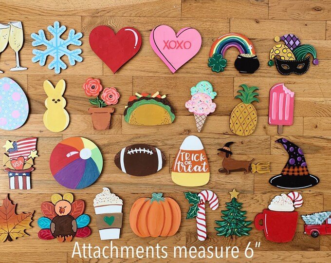 INDIVIDUAL Door Hanger Attachments, Interchangeable Welcome Sign Pieces ...