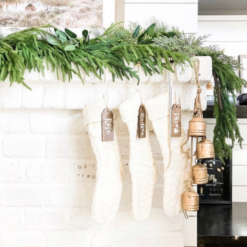 Custom Stocking Tags Hand Lettered Wood Stocking Tags - Etsy