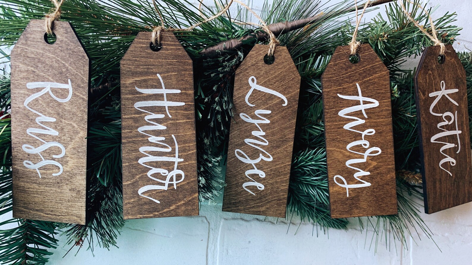 Custom Stocking Tags Hand Lettered Wood Stocking Tags - Etsy