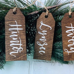 Custom Stocking Tags, Hand Lettered Wood Stocking Tags - Etsy