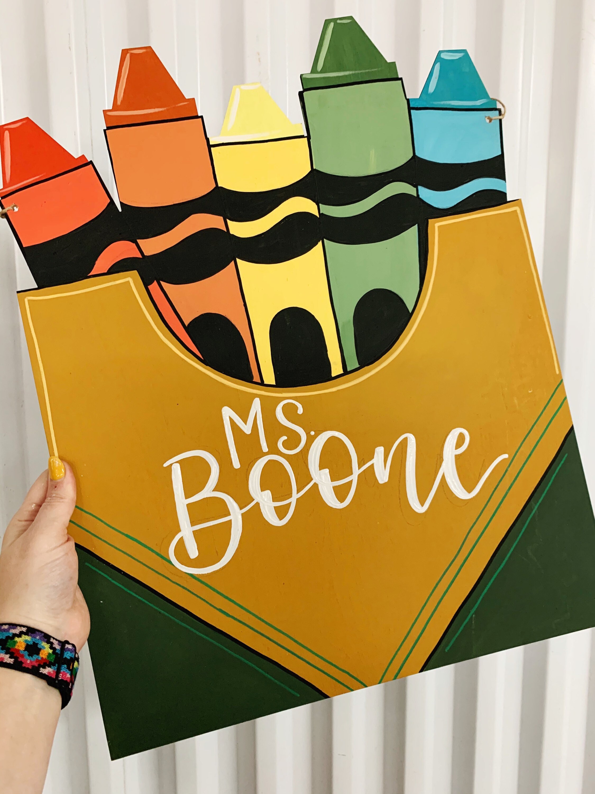 Crayon Box Door Hanger Classroom Door Sign Teacher Gift - Etsy