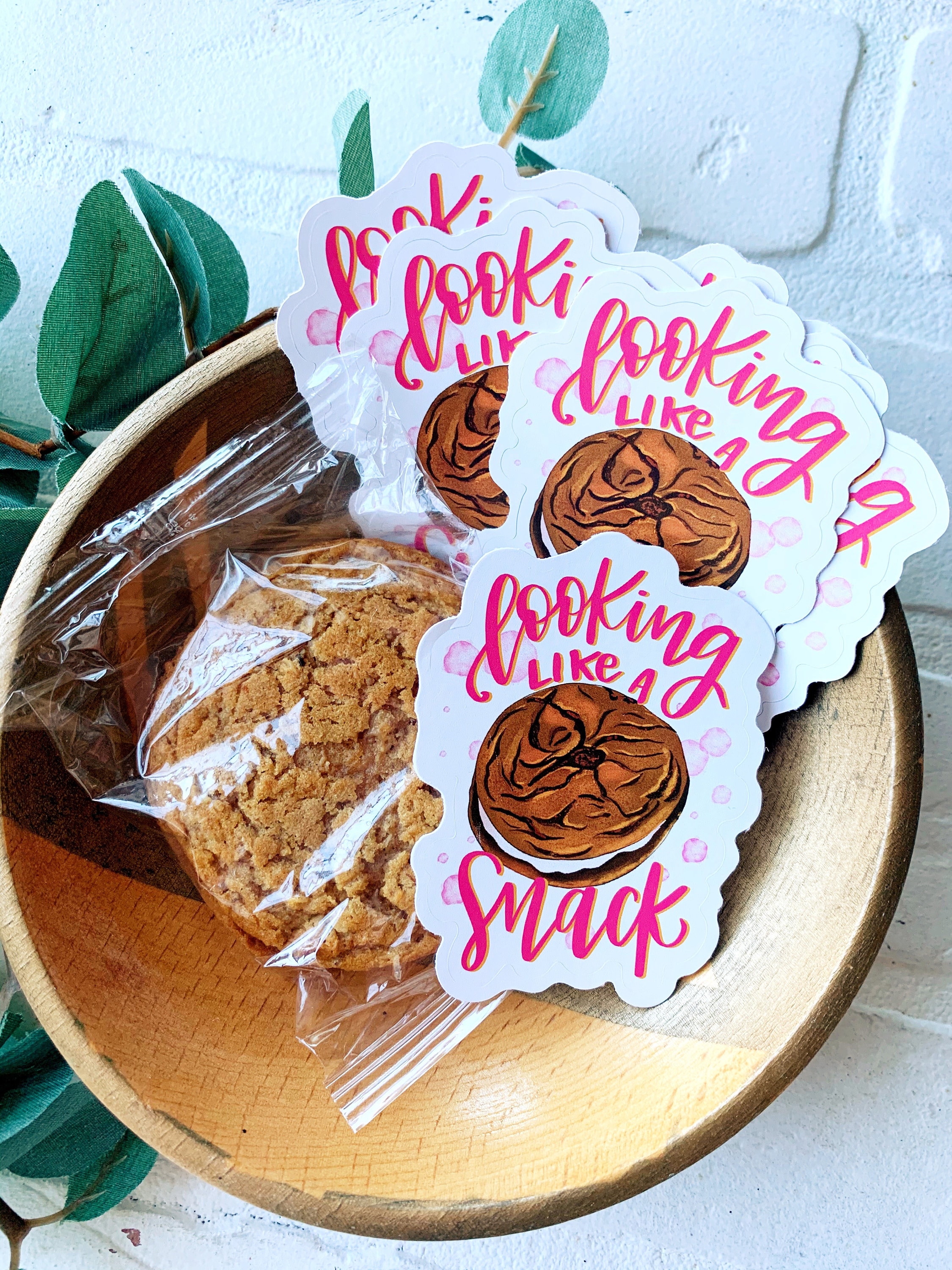 Looking Like a Snack Vinyl Sticker Oatmeal Cream Pie Sticker | Etsy