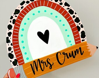 Boho Teacher Sign - Etsy