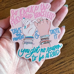 Friendship Bracelet Vinyl Sticker, Midnights Sticker, Swiftie Gift ...