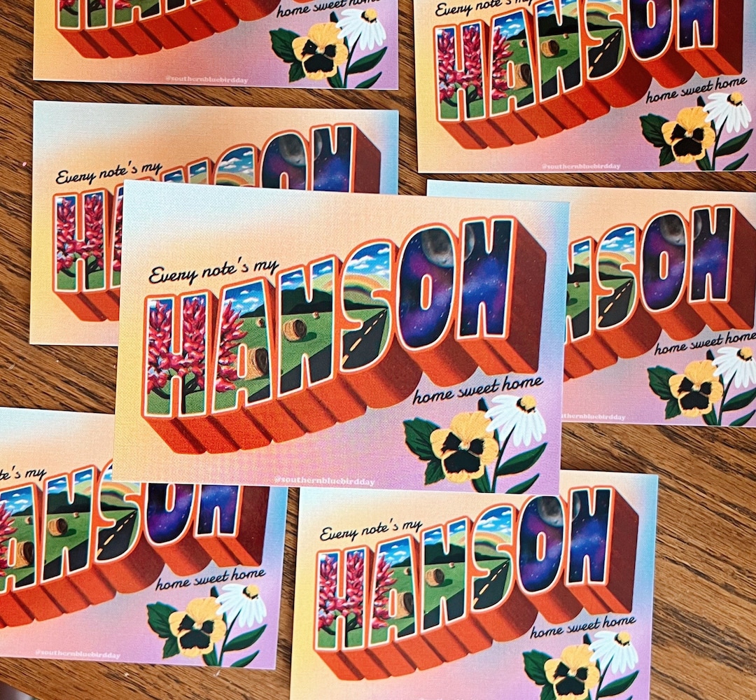 Hanson Fan Postcards, Hand-drawn Postcards - Etsy