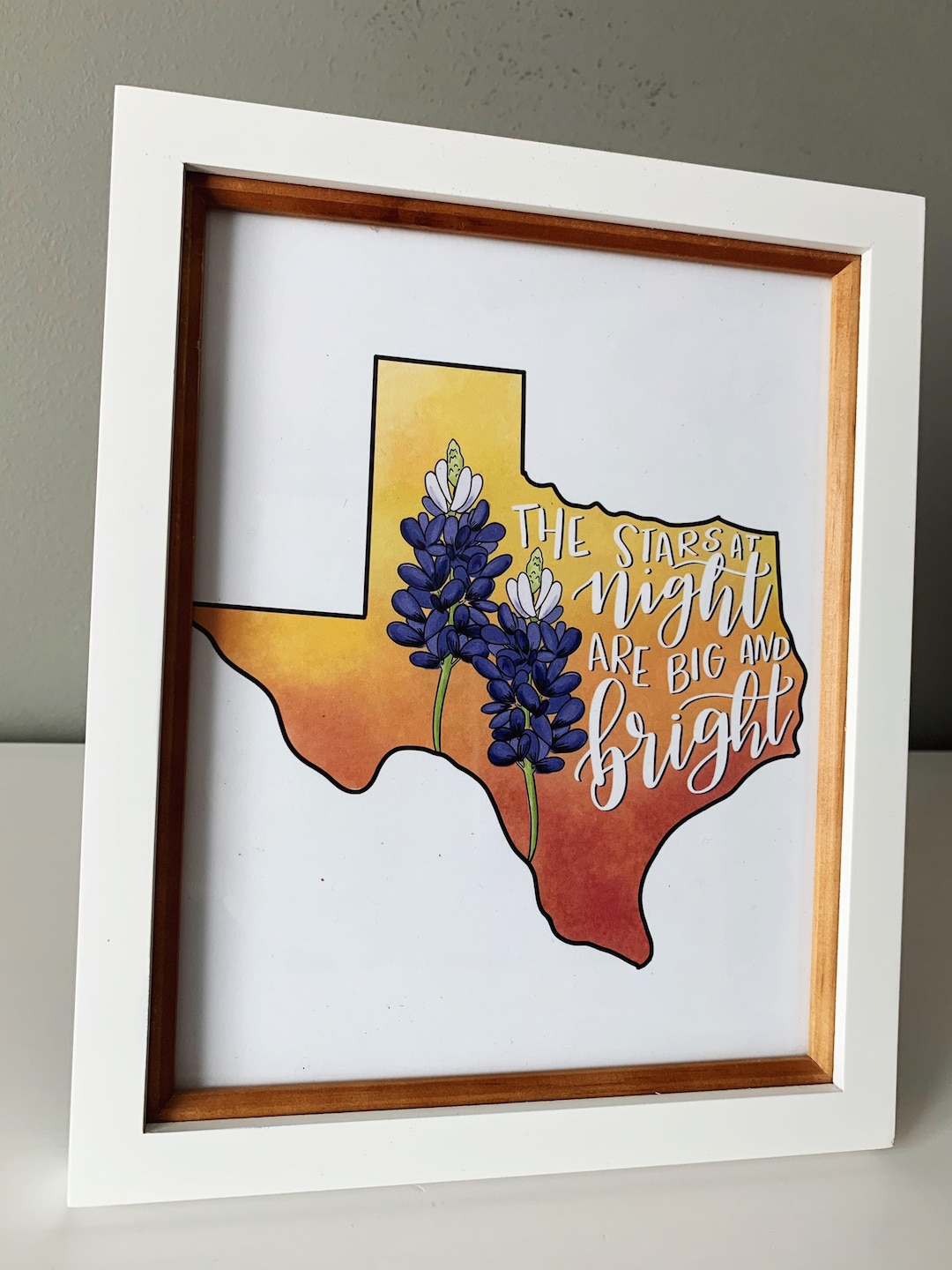 Texas State Art Print, Physical Art Print, Texas State Flower 8x10 ...