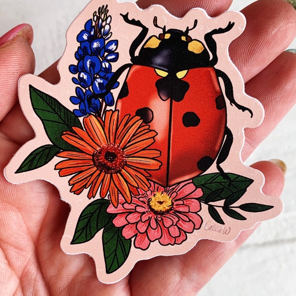 Ladybug Sticker - Etsy