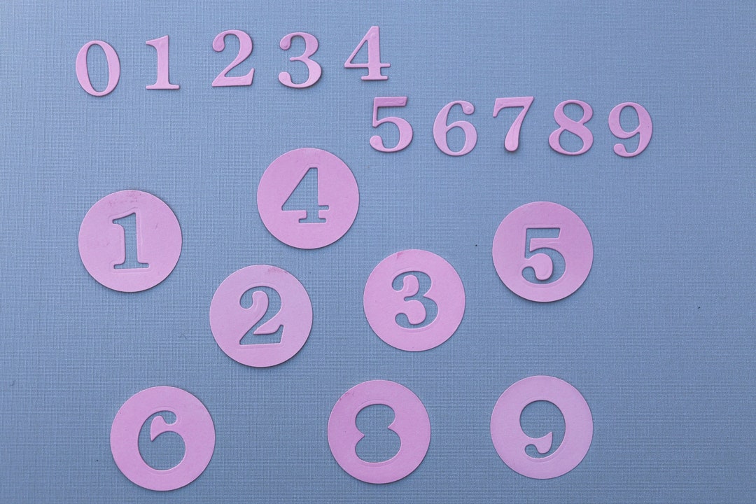 Numbers 1 to 12 Die Cuts Handmade 100 Pieces for Baby First Year ...