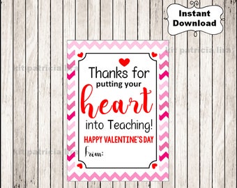 Teacher valentines | Etsy