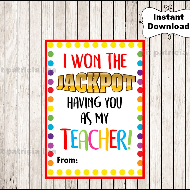 Teacher Appreciation Lottery - Etsy