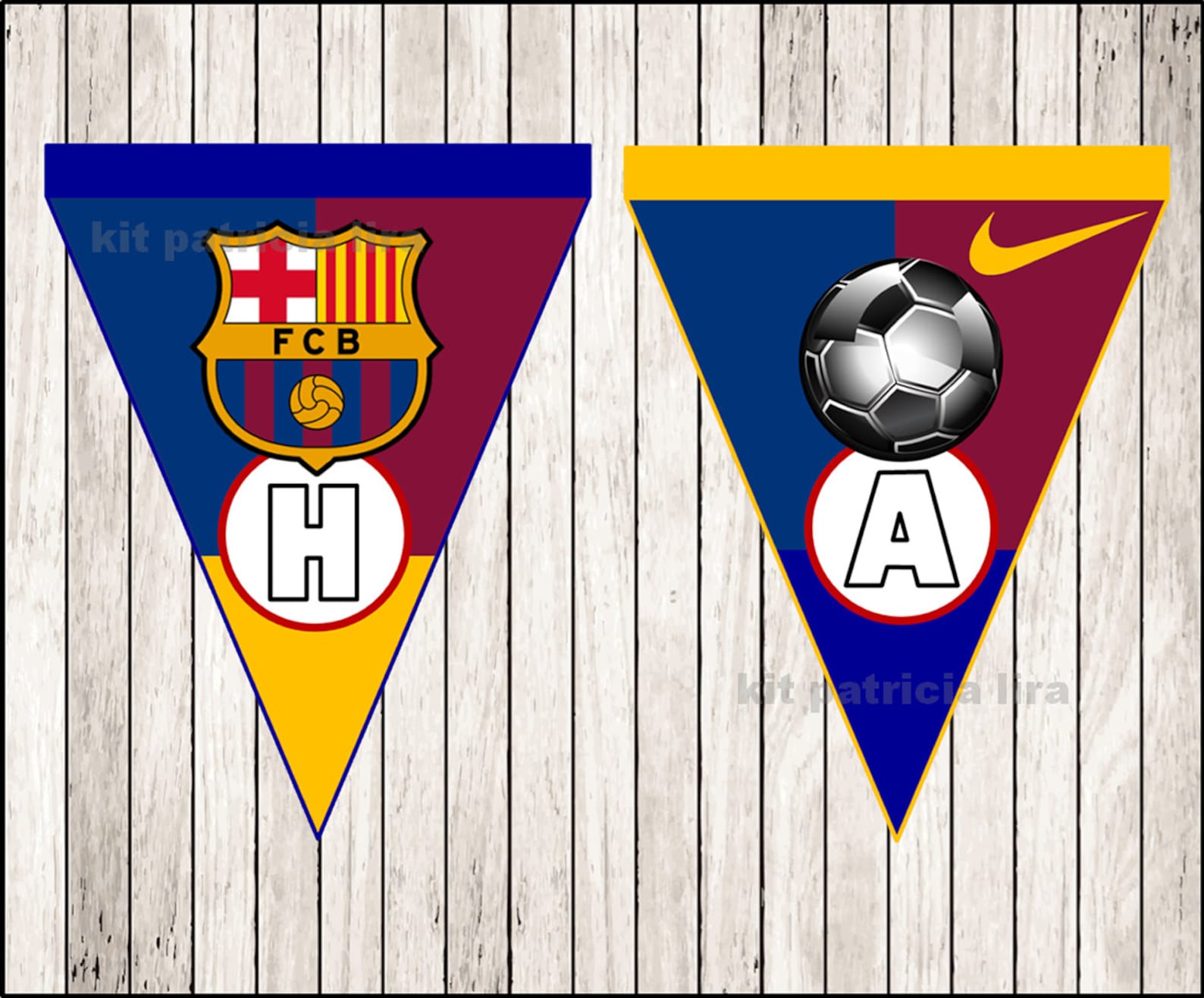 FC Barcelona Banner Instant Download FC Barcelona Triangle - Etsy