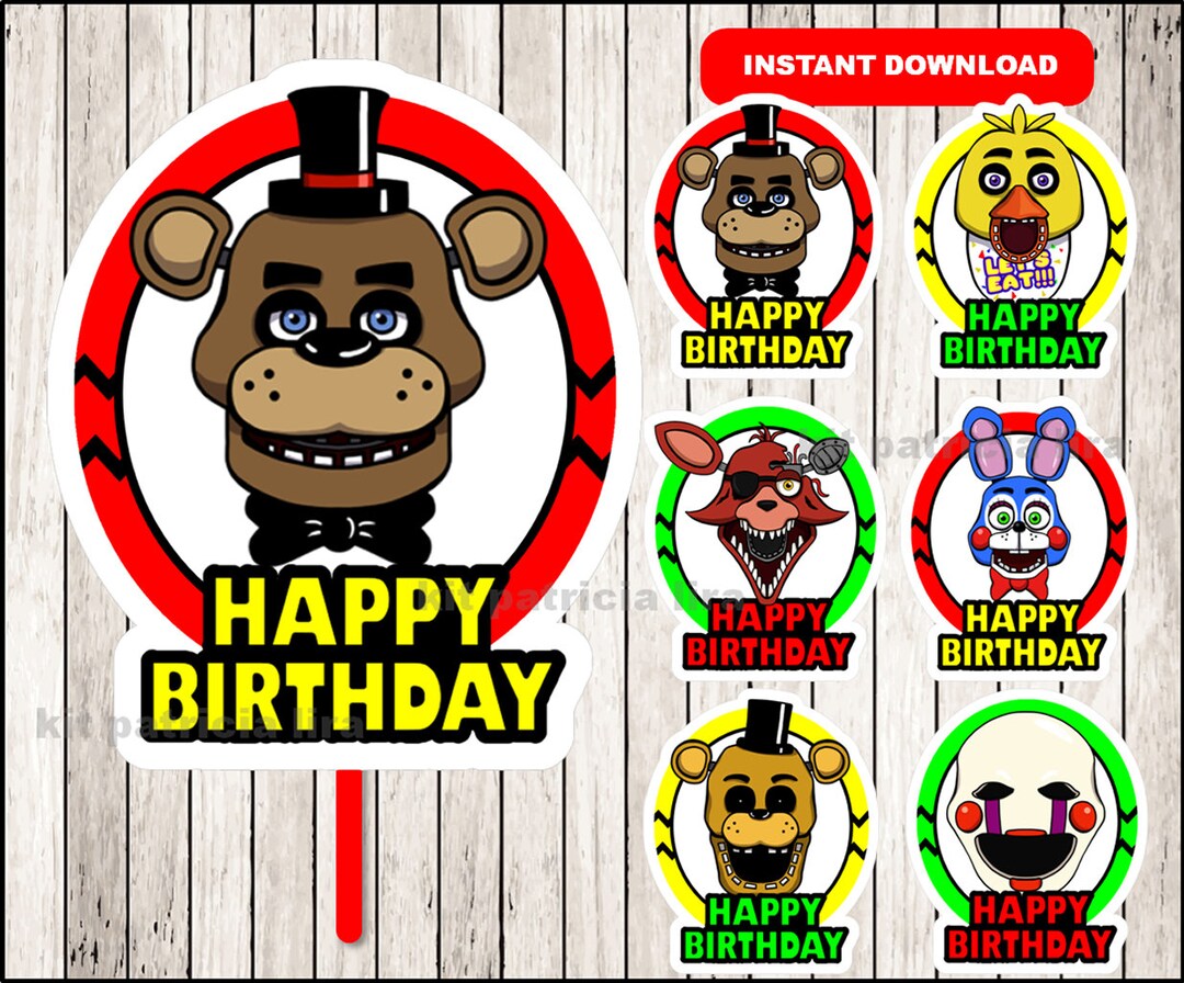 Five Nights at Freddys Centerpieces Fnaf Printable - Etsy