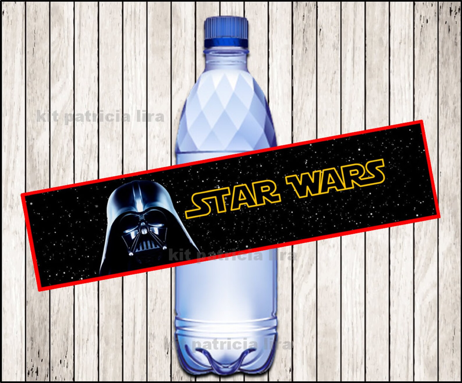 Darth Vader water labels instant download Star Wars water | Etsy
