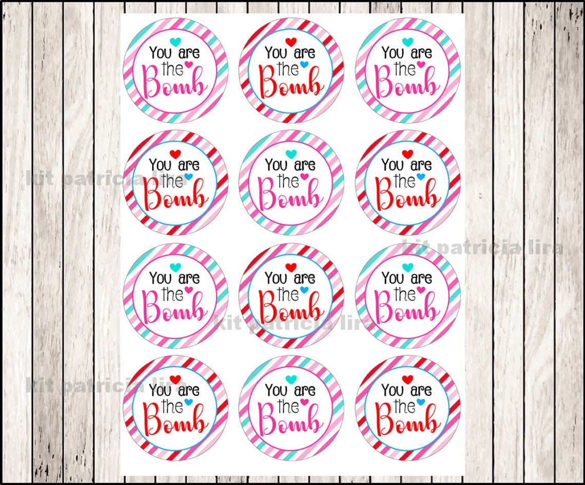Printable You're the Bomb Bath Bomb Gift Tag - Etsy