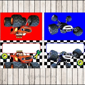 Blaze and the Monster Machines food labels instant download - Etsy México