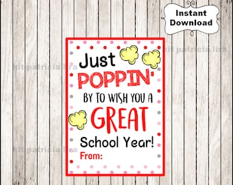 Popsicle Favor Tags, Printable Popsicle Back to School Cards, Funny ...