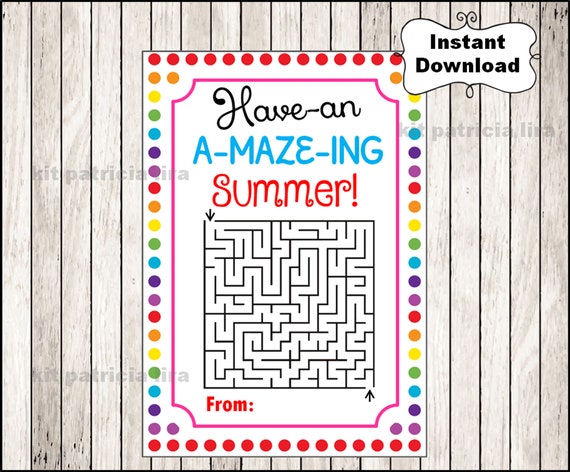 Have an A-maze-ing Summer End of School Year Tags End of | Etsy