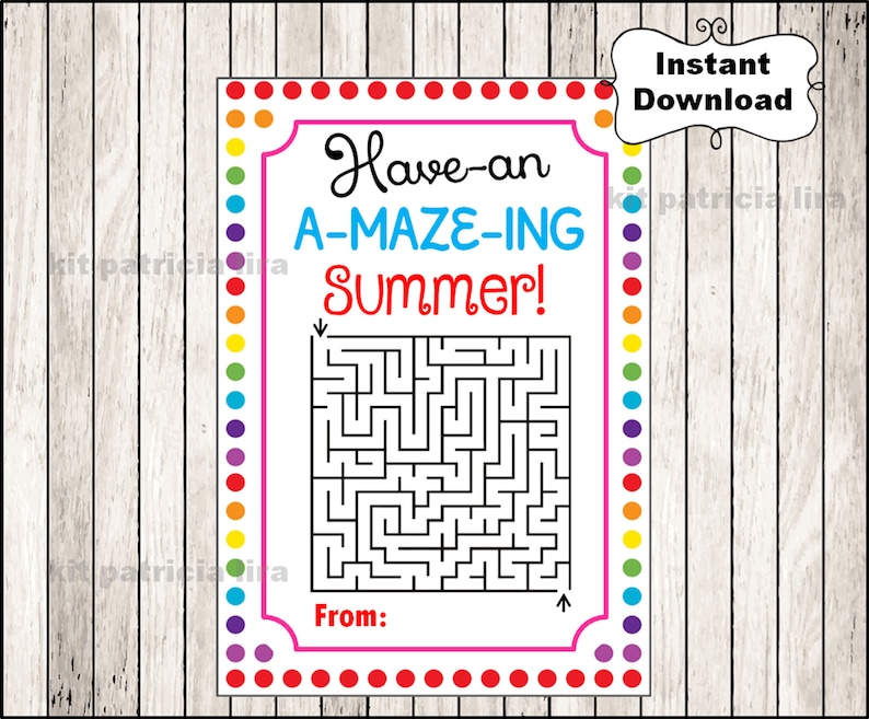Have an A-maze-ing Summer End of School Year Tags End of - Etsy