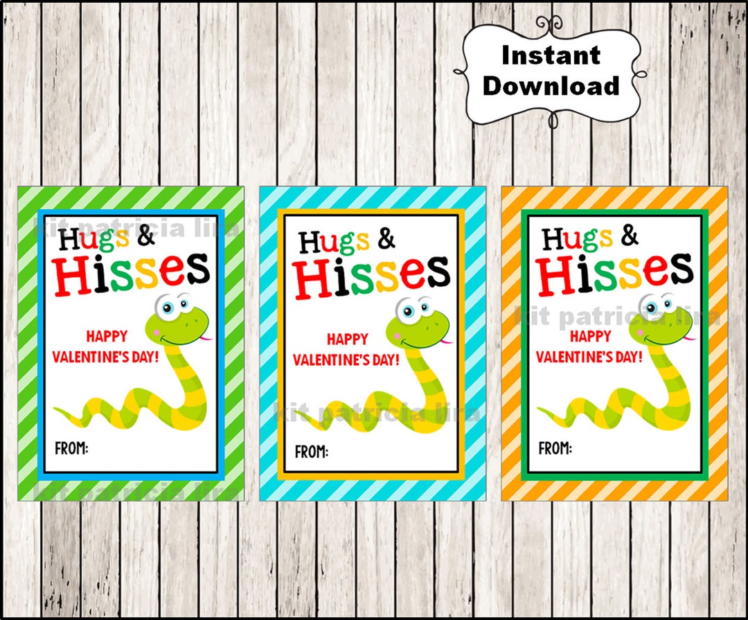 Hugs and Hisses Snake Valentine's Day Cards, Valentine's Day Cards ...