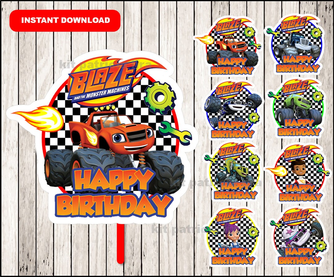 Blaze and the Monster Machines Centerpieces Blaze Printable - Etsy ...
