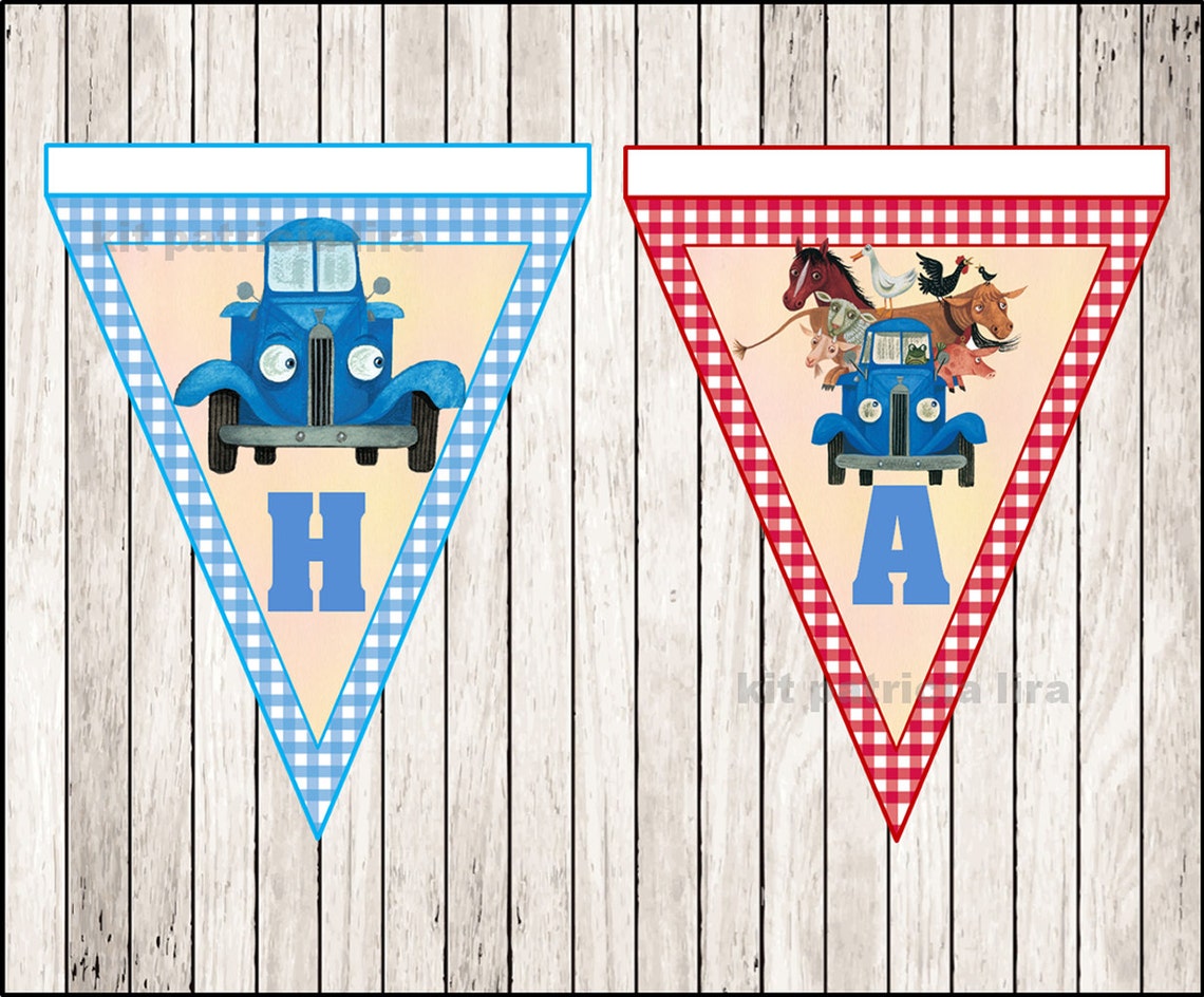 Little Blue Truck Banner Instant Download Little Blue Truck - Etsy