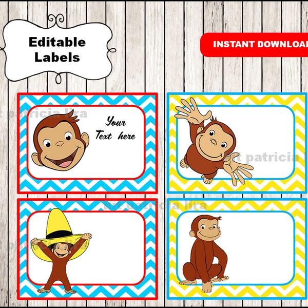 Curious George Cards - Etsy