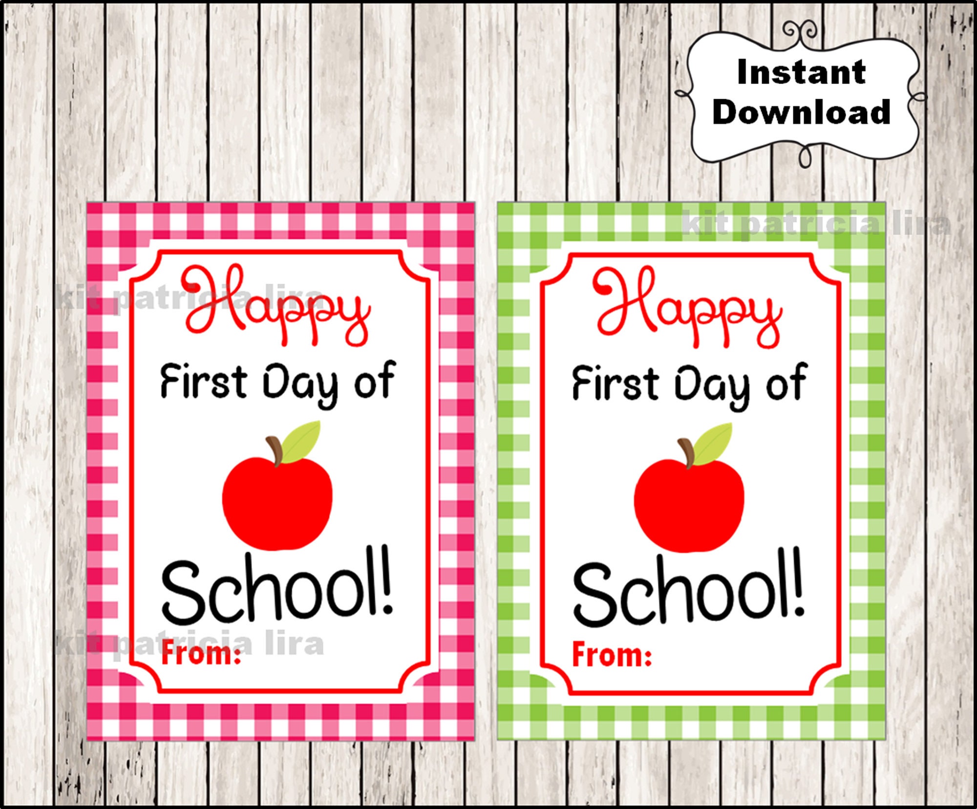 Back to School Teacher Gifts Printable Happy First Day of | Etsy