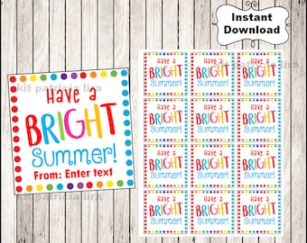 End of the School Year Tags Summer Unicorn Tag Have a - Etsy