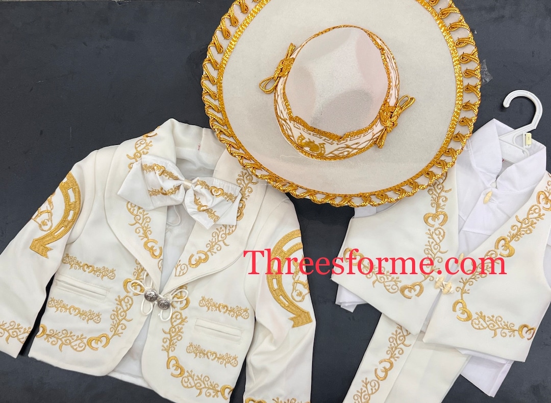 Charro Charro Outfit Beige W/ Gold Accent Boy Charro Outfit Suit Traje ...