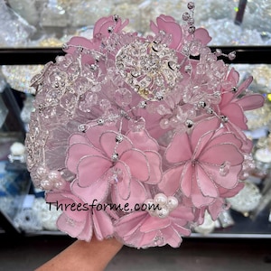 Ramo Baby Pink- Ramo Pop Pink- Ramo Rosa Pastel De Quinceañera Ramo En ...