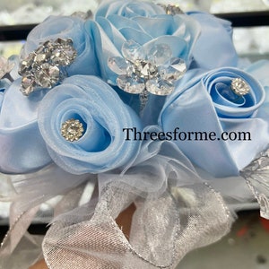 Quinceañera Ramo En Color Baby Blue/ Sky Blue /light Blue Sweet 15 ...