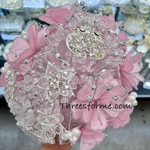 Ramo Baby Pink- Ramo Pop Pink- Ramo Rosa Pastel De Quinceañera Ramo En ...