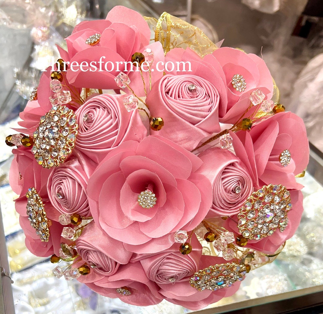 Ramos De Quinceañera/ Sweet 16 Bouquet Ramos En Color Palo De Rosa ...