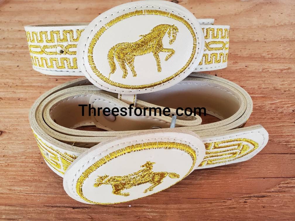 Charro Belt: Baptism Charro Outfit Belt White and Silver | Etsy Canada