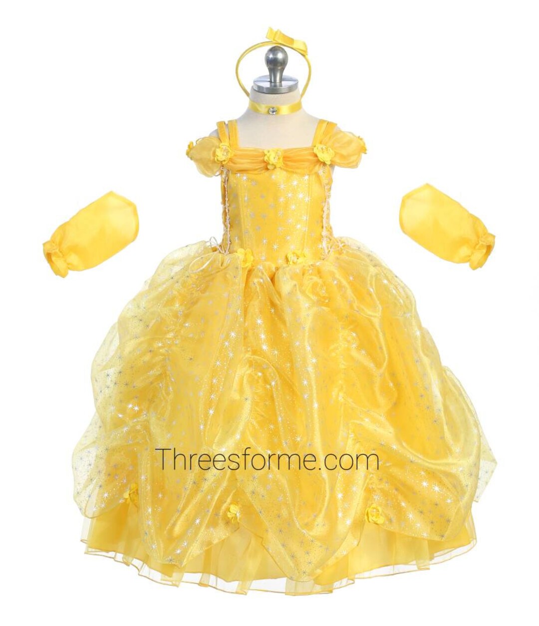 Princess Yellow Dress Yellow Princess Dress-birthday Dress Costume ...