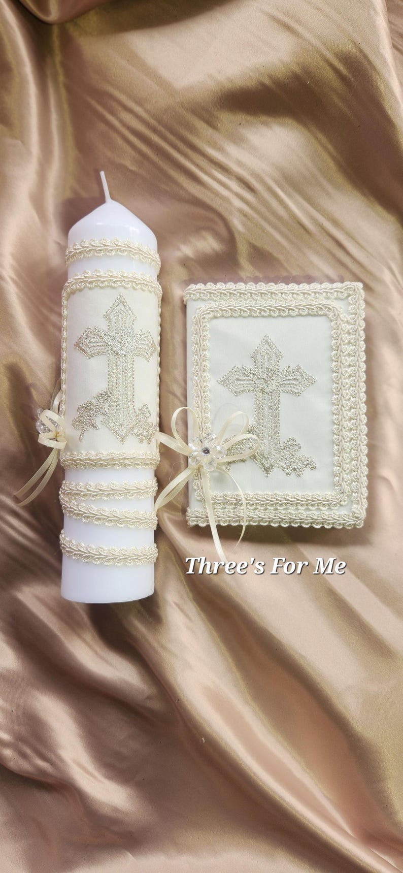 Baptism Candle- Christening Candle Set, Boy Baptism Candle, Vela De ...