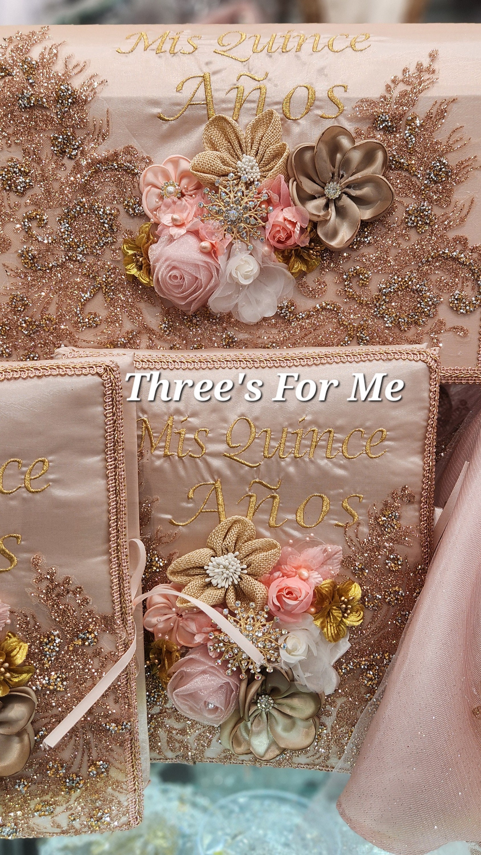 Rose Gold, Oro Rosa Quinceanera, Sweet 16, Bible, Pillow, Money Box ...