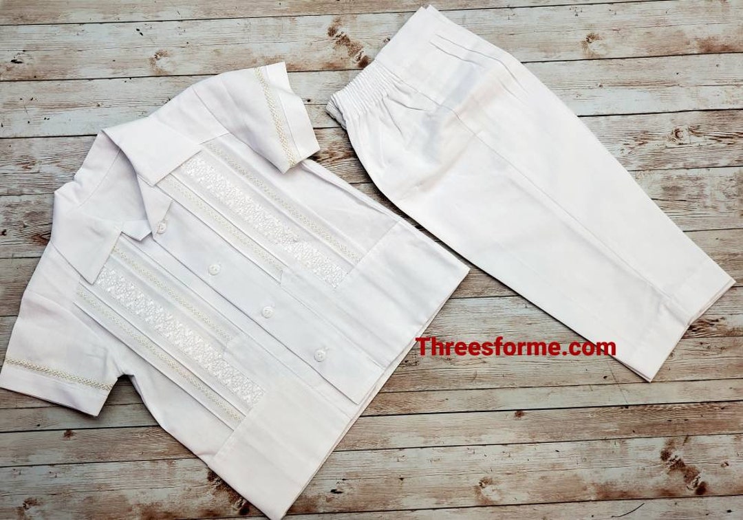 3pcs Guayabera Outfit: Mexican Boy Guayabera Set for Baptism - Etsy