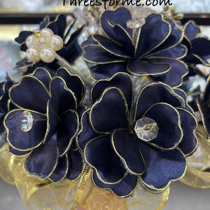 Navy Blue With Gold Ramos-quinceañera Ramo En Color Na Blue- Sweet 15 ...