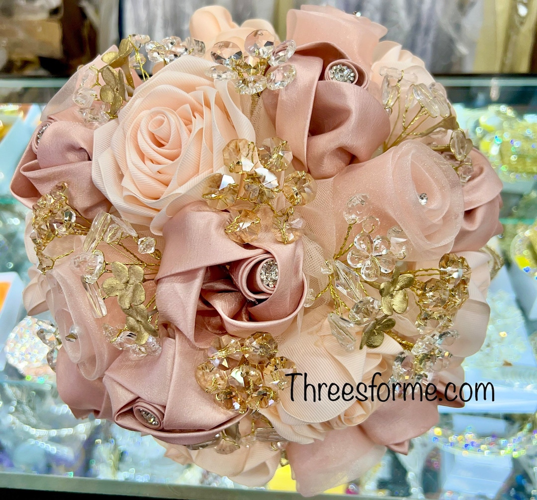 Quinceañera Ramo En Color Rosa-blush Sweet 15 Bouquet Ramos Para ...