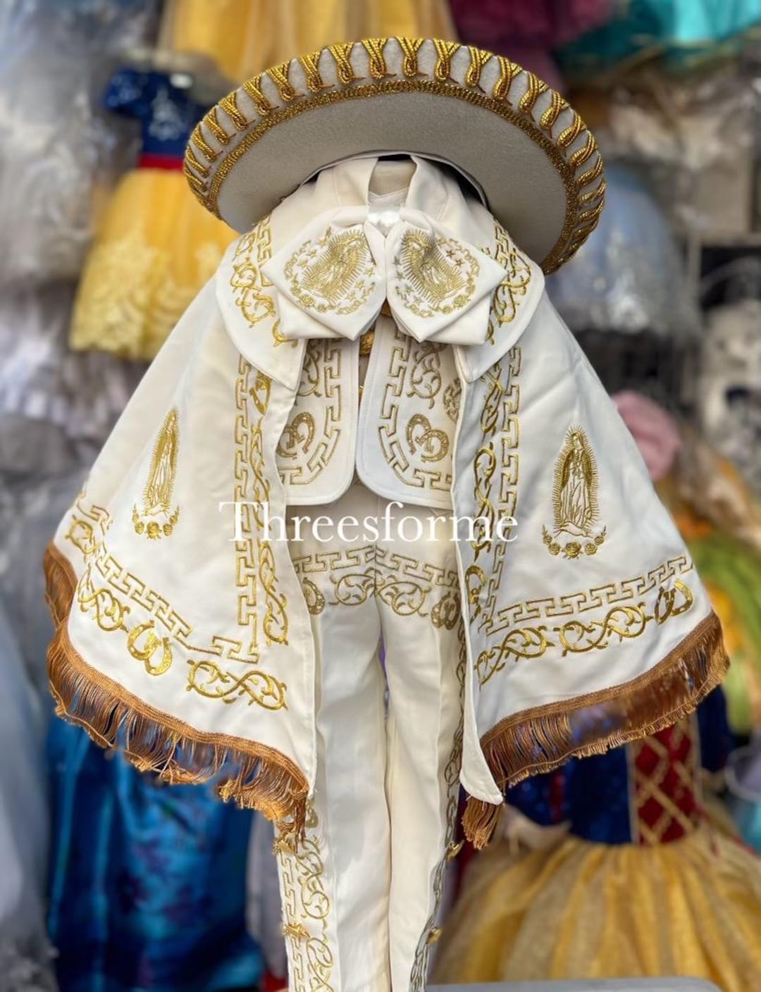 Capa De Charro- Capa Para Charro De Bautizo- Capa Bordada Ivory Para ...