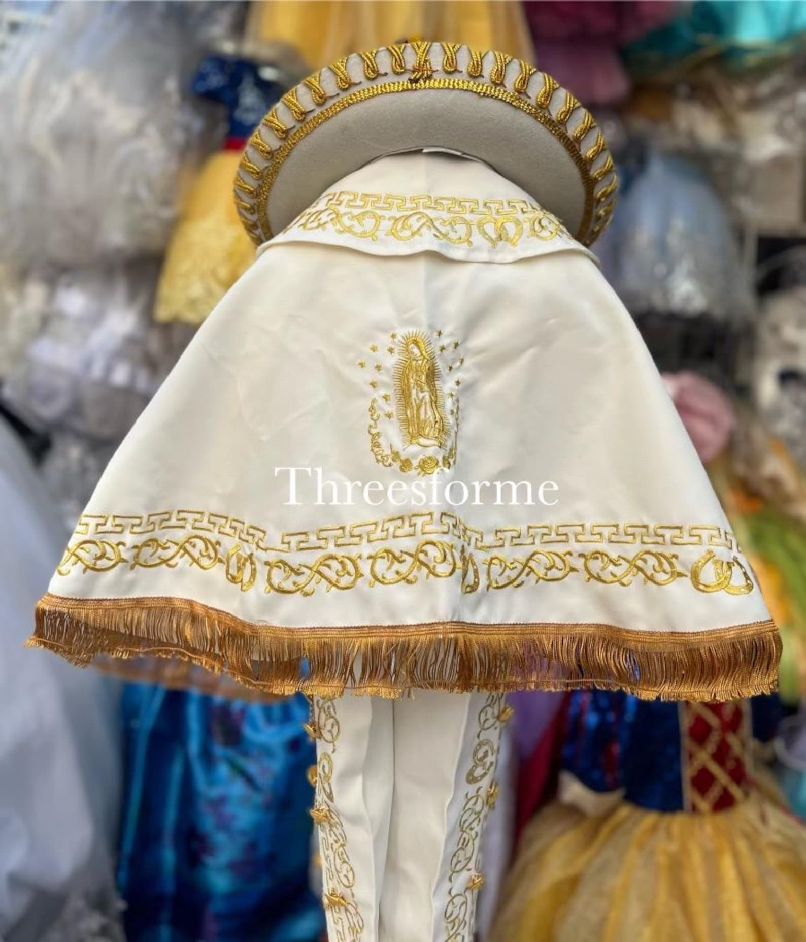 Capa De Charro- Capa Para Charro De Bautizo- Capa Bordada Ivory Para ...