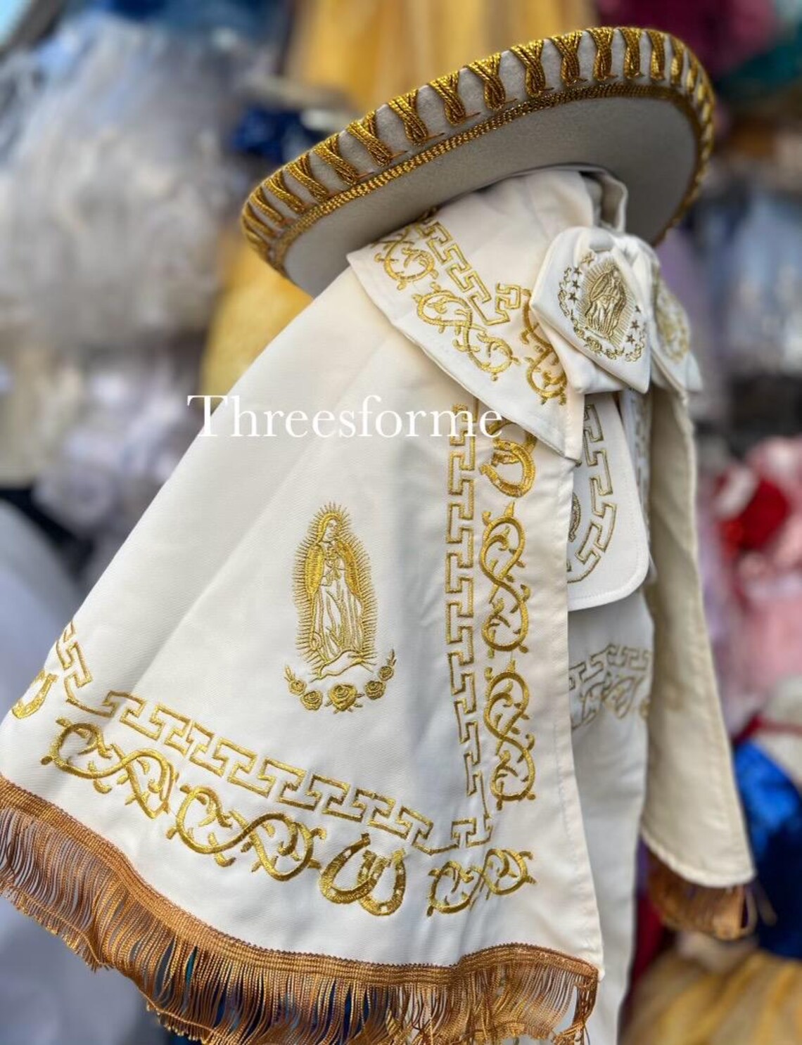 Capa De Charro- Capa Para Charro De Bautizo- Capa Bordada Ivory Para ...