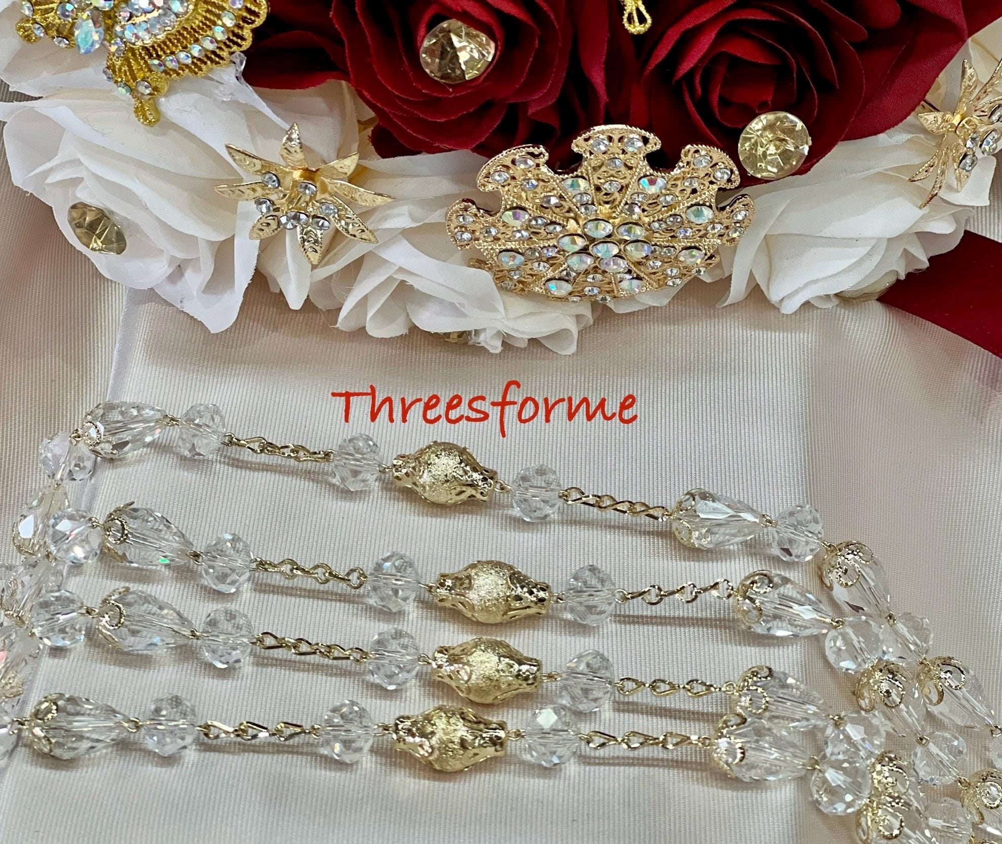 Laso De Boda Dorado- Laso De Crystal Para Boda - Lasso Fino Crystal ...