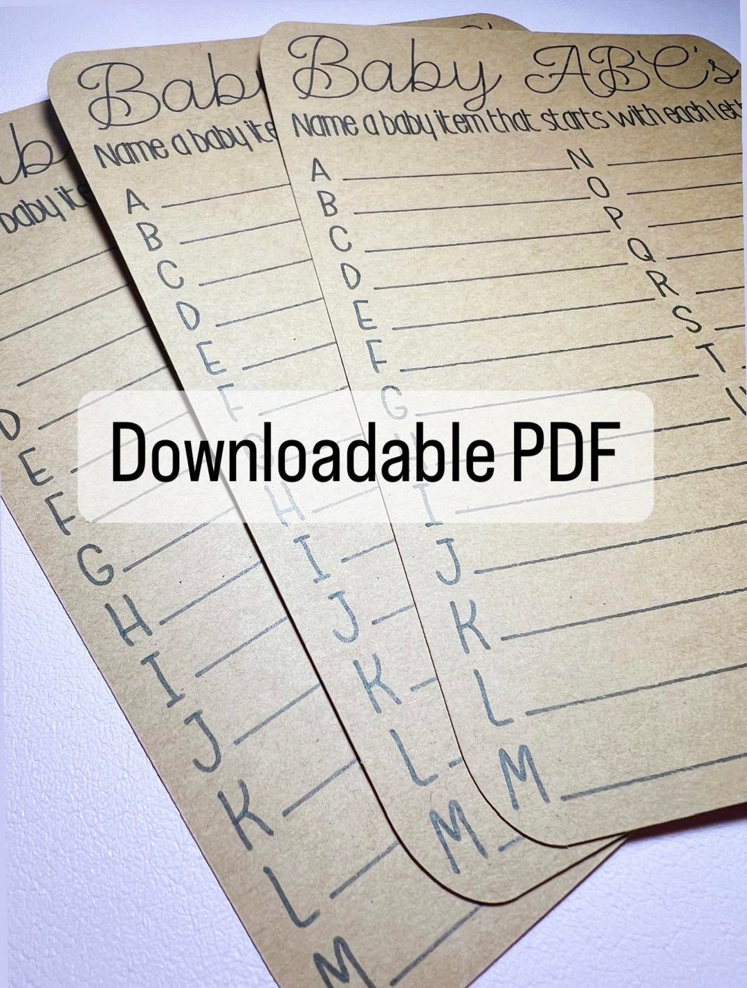 Baby Abc's DOWNLOADABLE Print Out for Baby Shower or Gender Reveal - Etsy