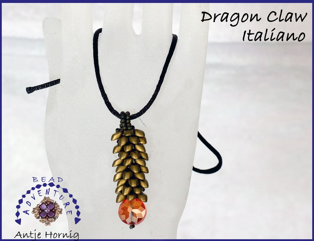 Dragon Claw, Instructions Pendant, Pattern, PDF - Download, ITALIAN - Etsy