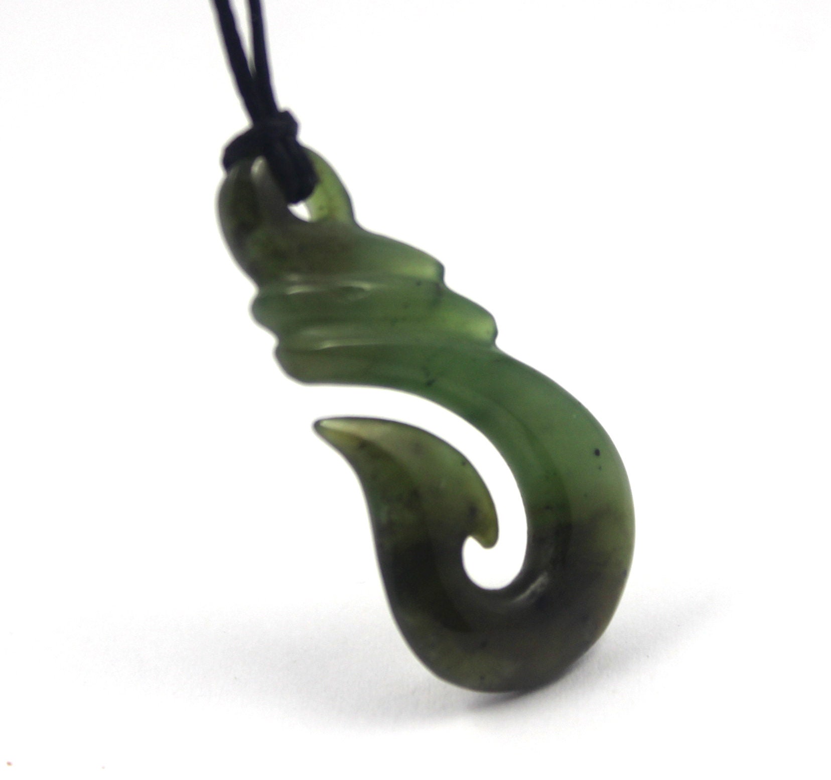 Authentic New Zealand Maori Fish Hook Greenston Pendant - Etsy